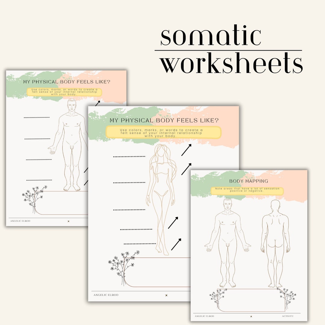 Somatic Printable Worksheets, Activities for Somatic Work, Somatic Art ...