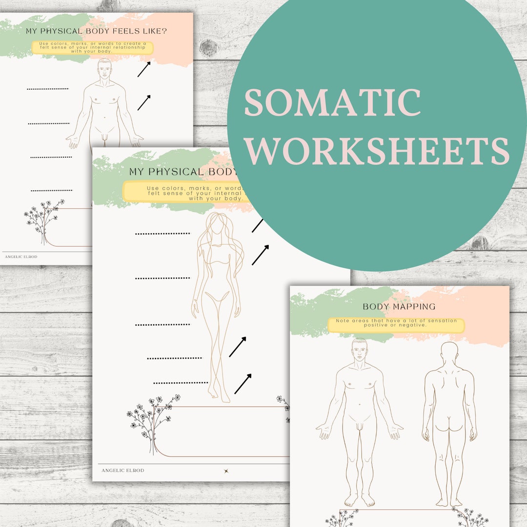 Somatic Worksheets Activity Sheets Printable - Etsy