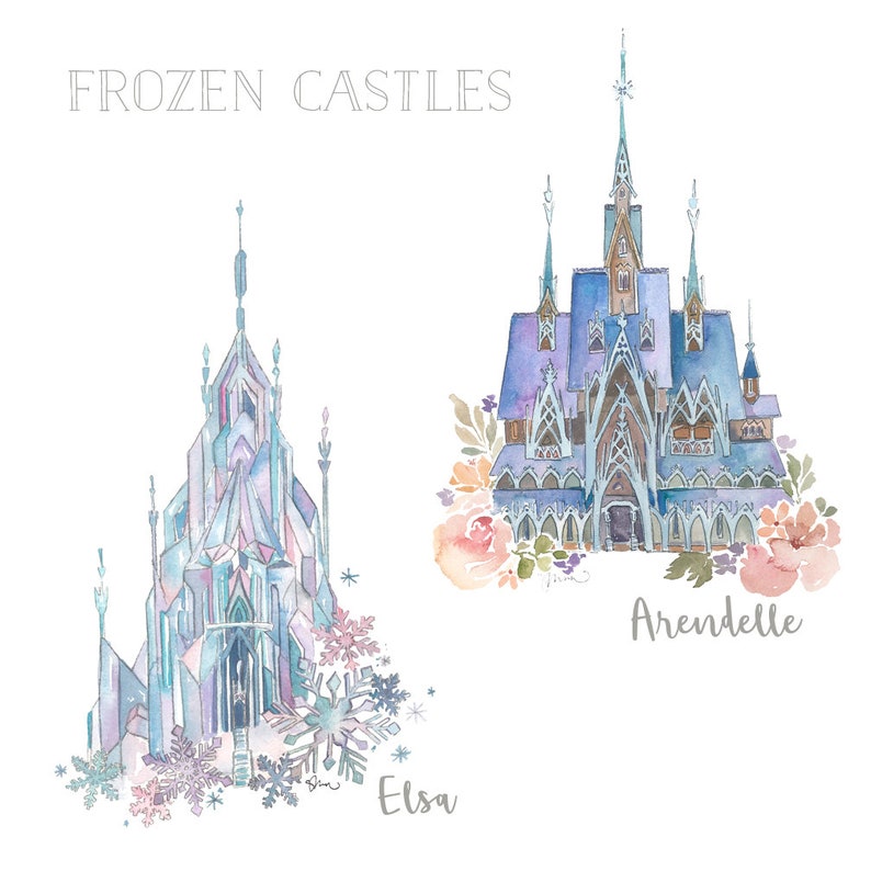 Frozen Castles Disney Princess Castles Frozen Movie Elsa | Etsy