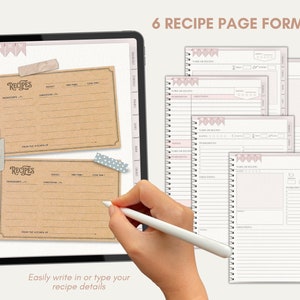 Digital Recipe Book Goodnotes, Goodnotes Recipe, Recipe Journal ...