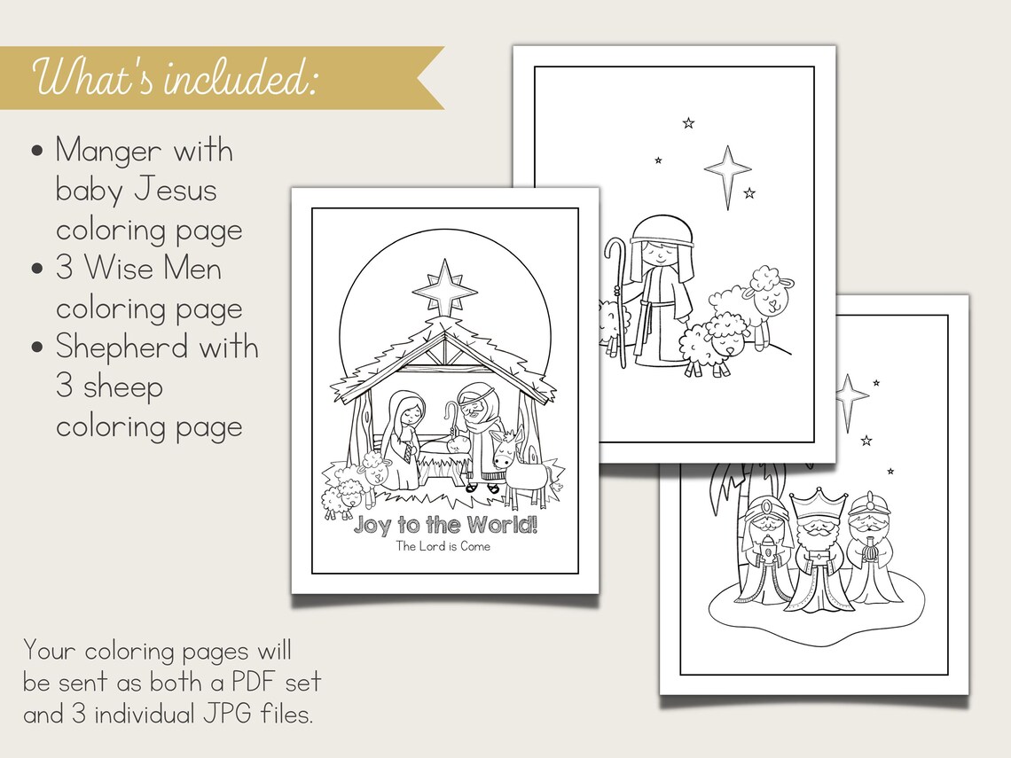Christmas Nativity Coloring Pages for Kids, Kids Christmas Coloring ...