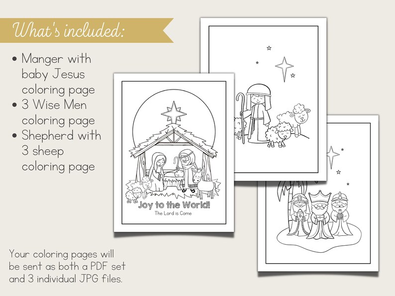 Christmas Nativity Coloring Pages for Kids, Kids Christmas Coloring ...