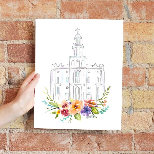 St George Temple Art - Etsy