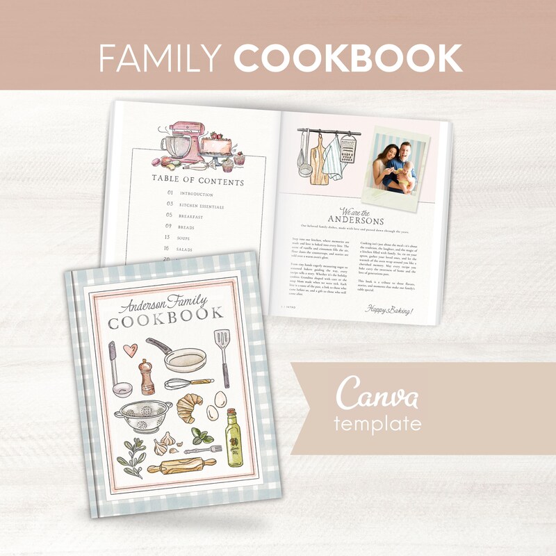 Cookbook Templates Covers - Etsy