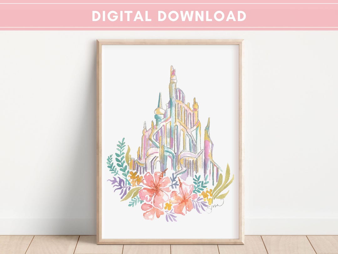 Simple Little Mermaid Castle File, King Triton's Castle, Instant ...