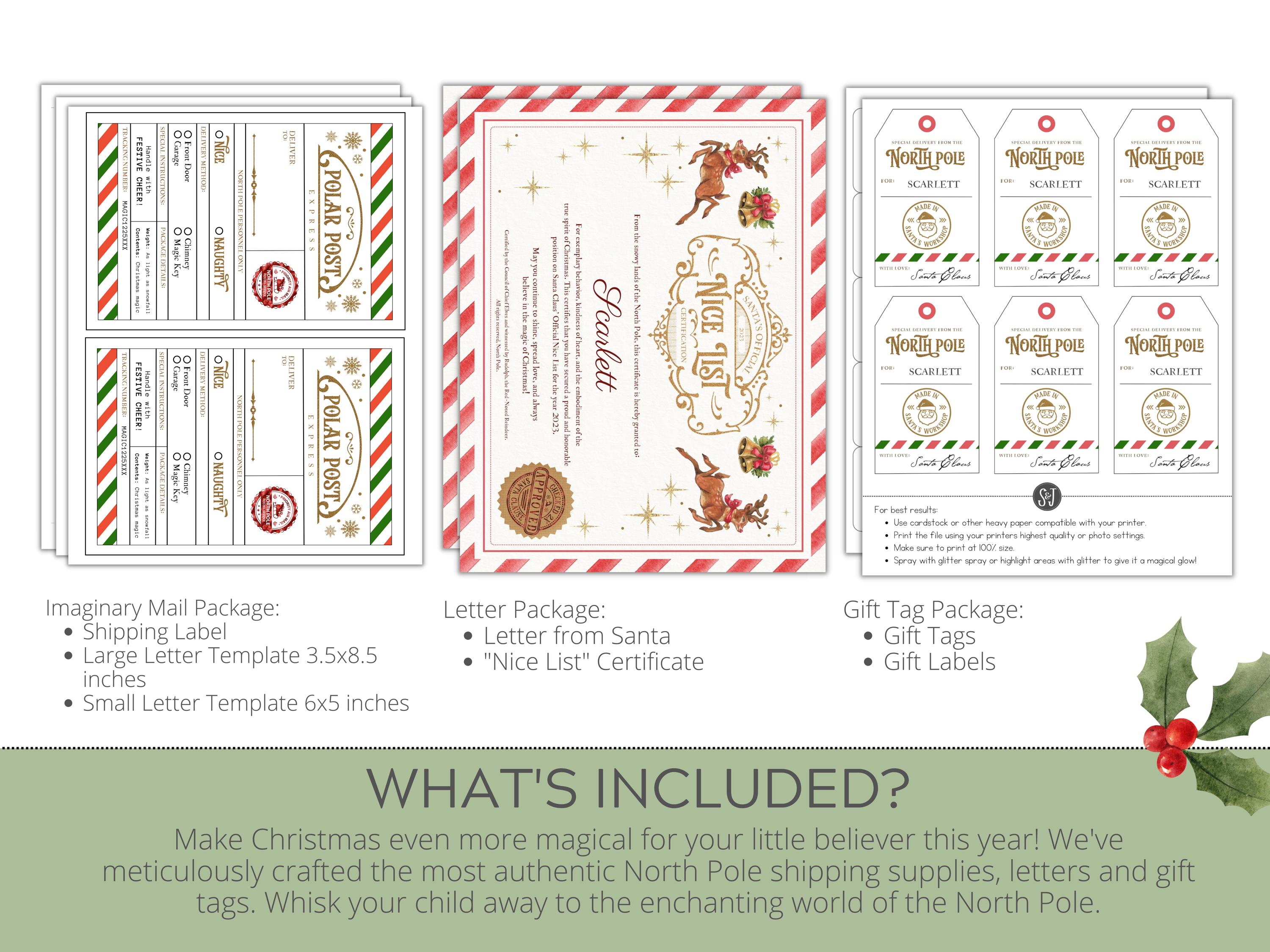 Santa Master Bundle, Editable Letters From Santa, Nice List Certificate ...