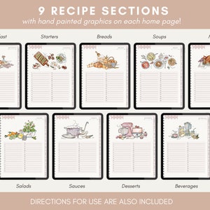 Digital Recipe Book Goodnotes, Goodnotes Recipe, Recipe Journal ...