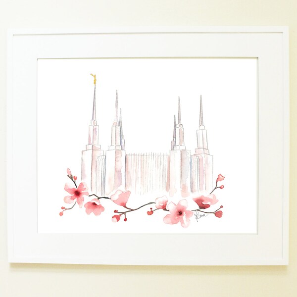 Dc Temple Watercolor - Etsy