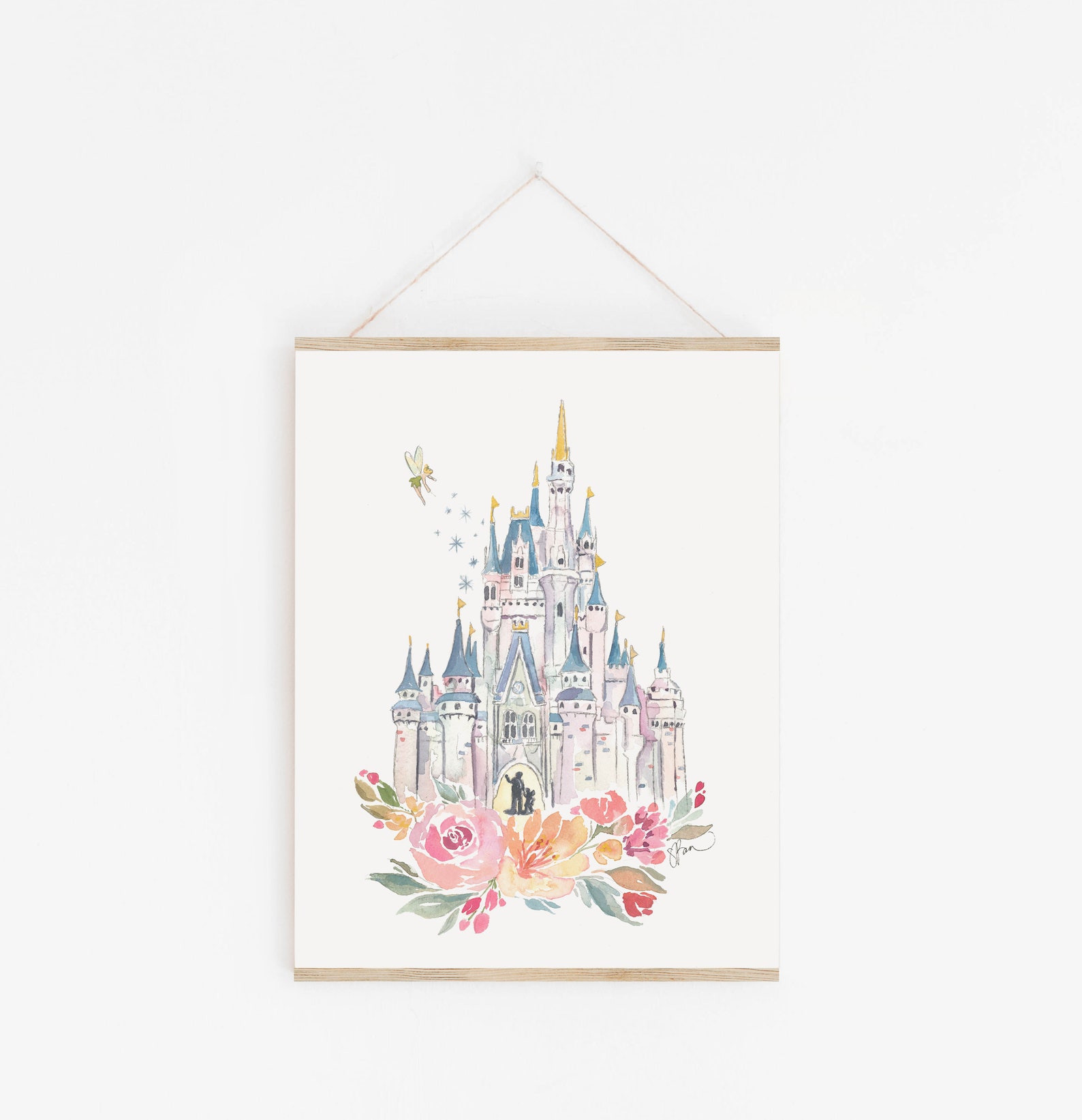 Disney World Print Watercolor Print Disney Castle Princess - Etsy