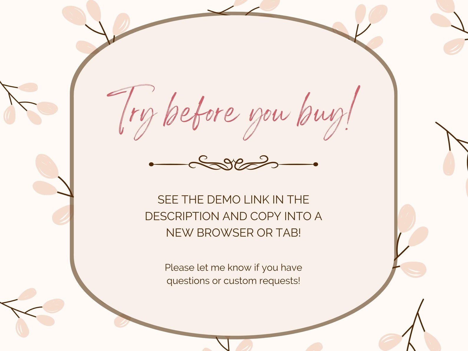 Editable Custom Quote, Poem or Sign Template, Instant Download, DIY ...