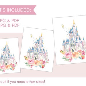 Simple Disney World Castle File, Instant Download, Disney Prints ...