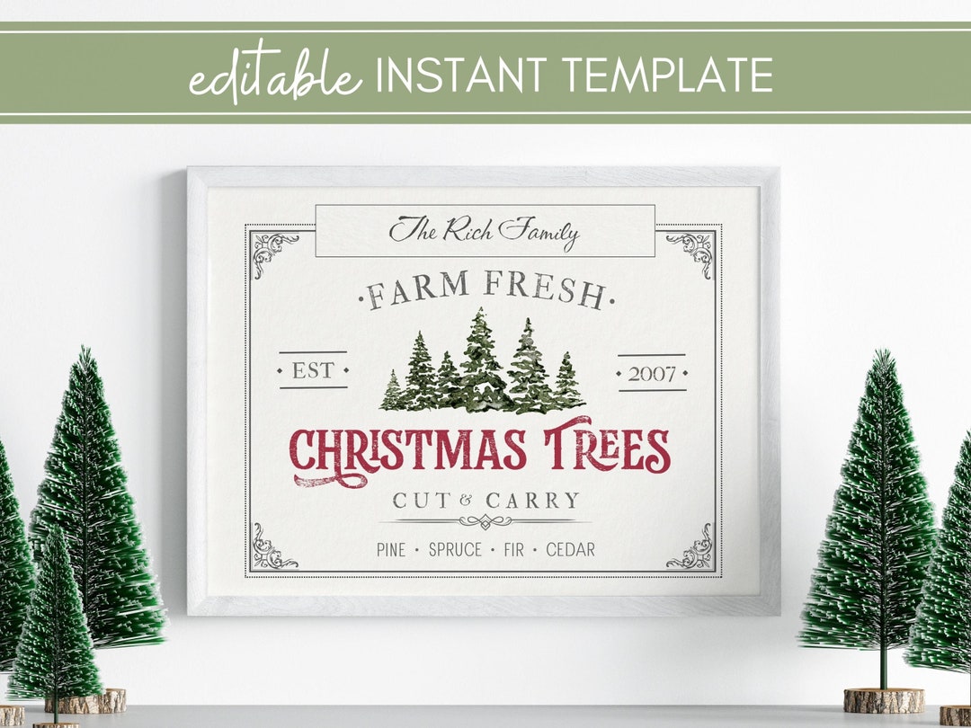 Rustic Christmas Sign, Rustic Holiday Decor, Farm Fresh Christmas - Etsy