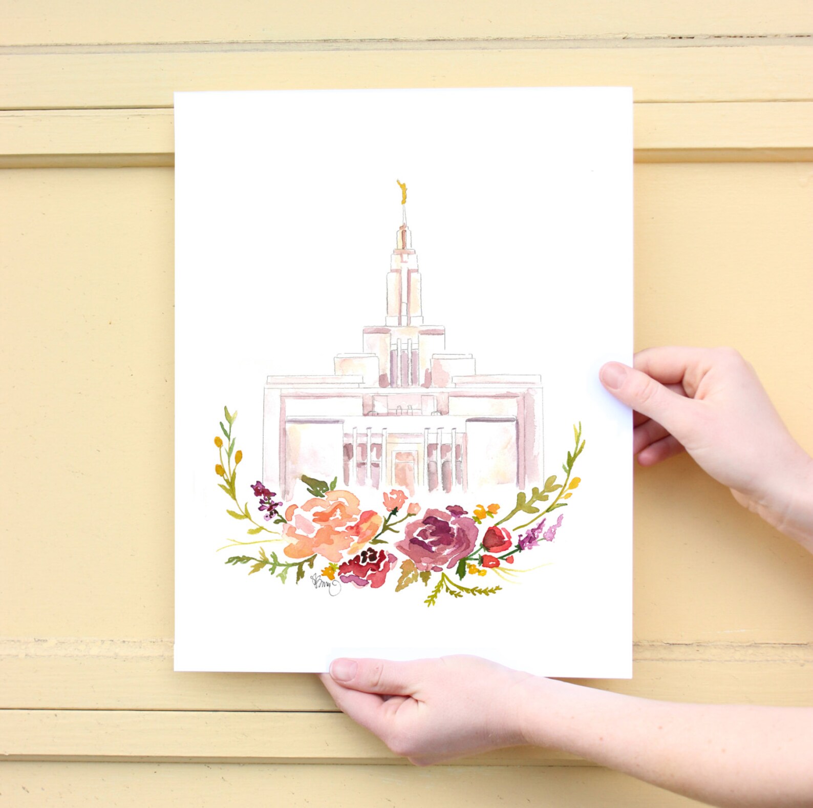LDS Temple Watercolor Draper Draper Temple | Etsy