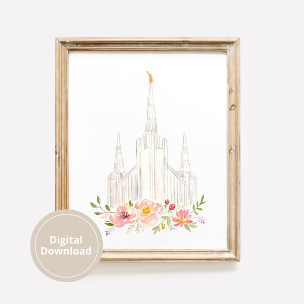 Portland Temple Art Print - Etsy
