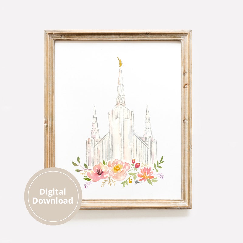 Portland Temple Art Print - Etsy