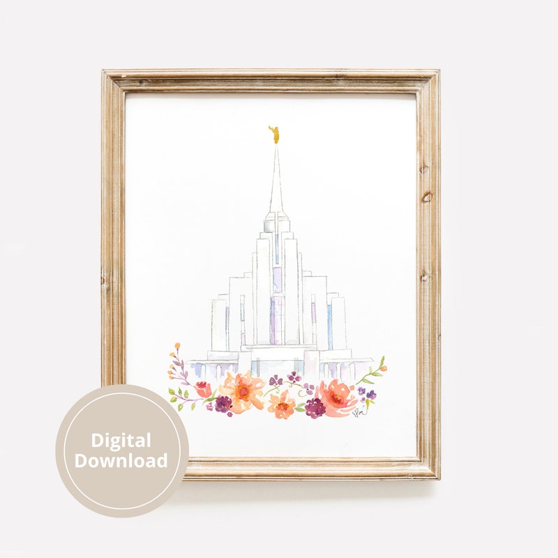 Rexburg Lds Temple Print - Etsy