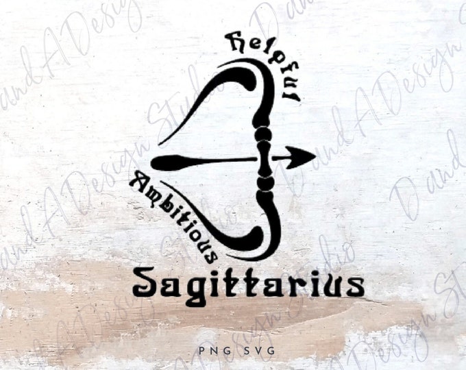 Sagittarius Zodiac Sign SVG PNG Digital File - Etsy