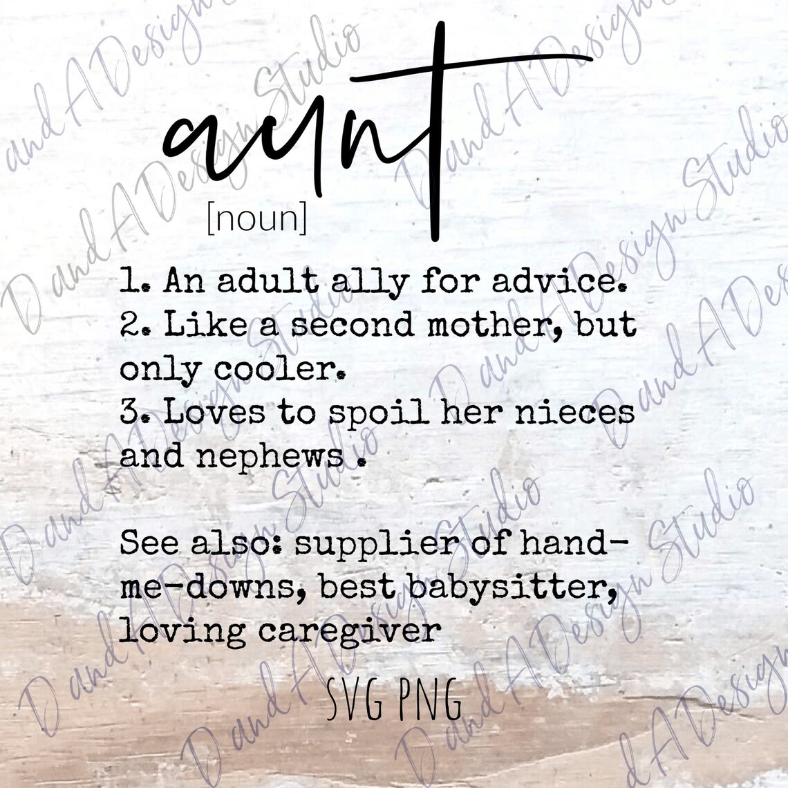 Aunt SVG PNG Digital File Digital Download Cut File - Etsy