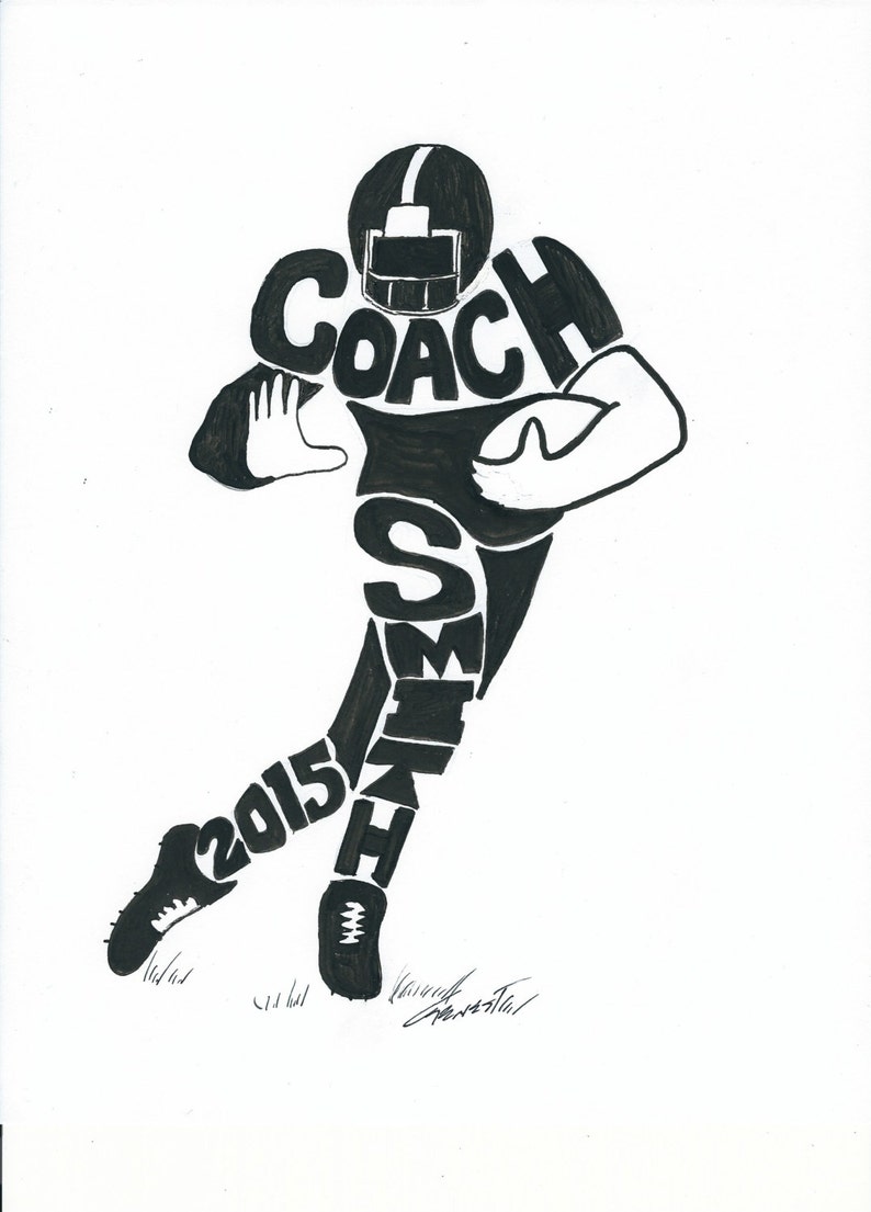 Personalized Sport Figure Football COACH - Etsy