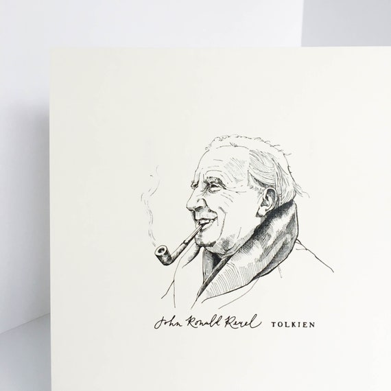 J. R. R. Tolkien Print Pen & Ink Illustration - Etsy