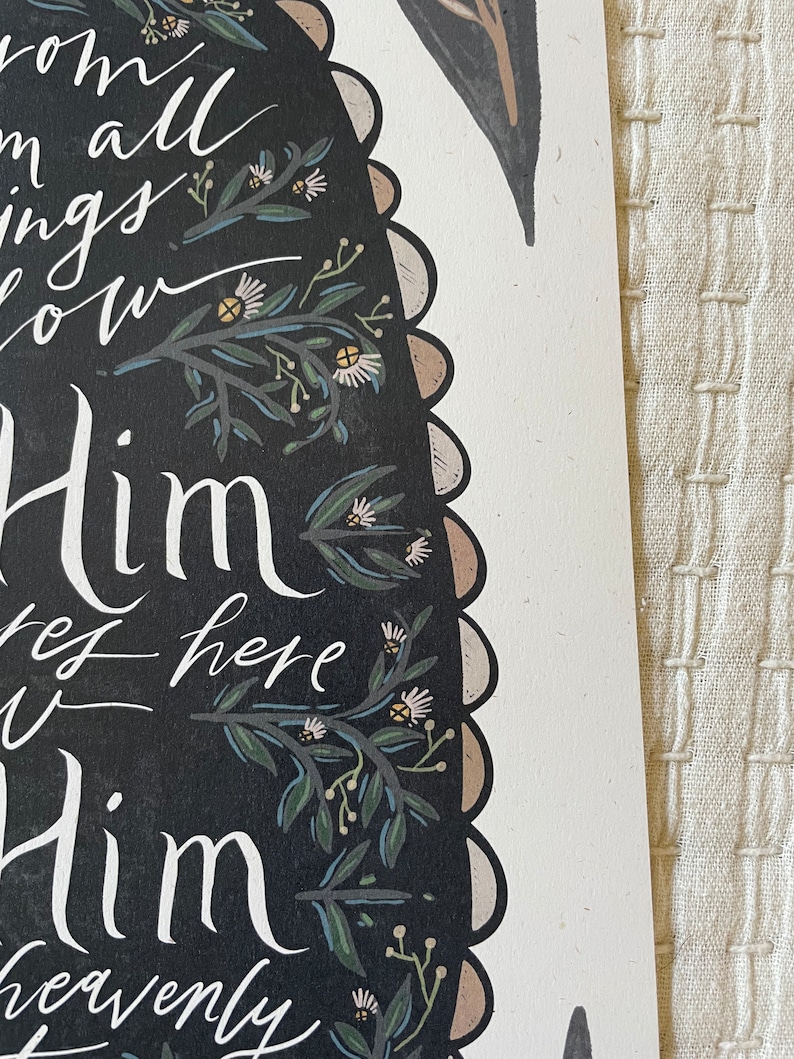 11x14 the Doxology Illustration Poster - Etsy