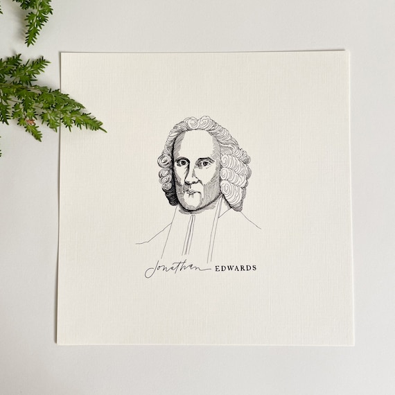 Jonathan Edwards Print Pen & Ink Illustration - Etsy