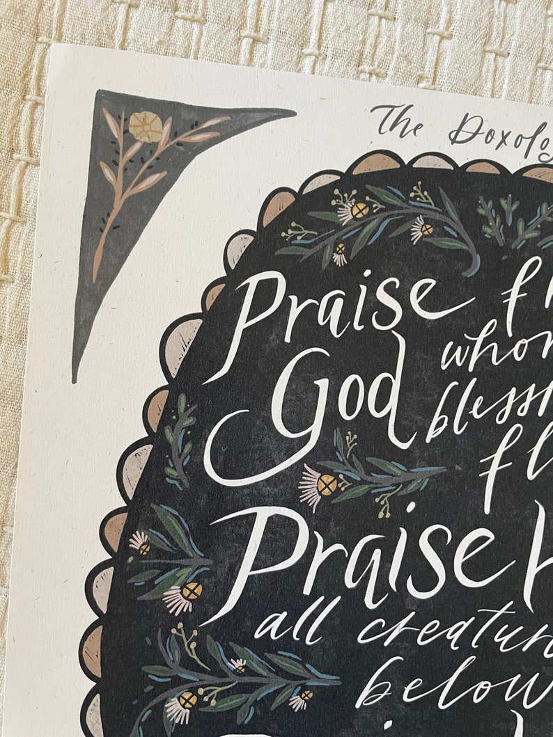 11x14 the Doxology Illustration Poster - Etsy