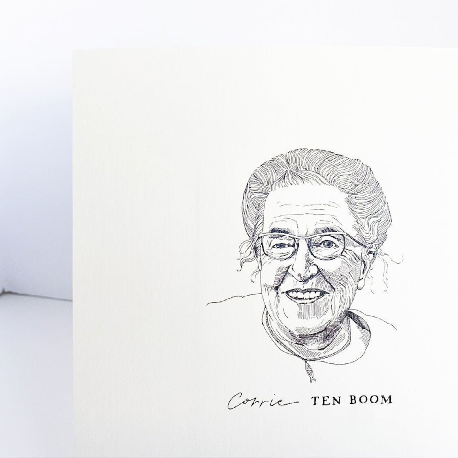Corrie Ten Boom Pen & Ink Illustration - Etsy