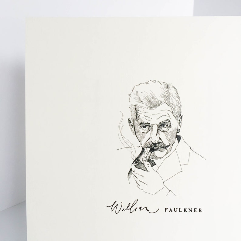 William Faulkner Print | Pen & Ink Illustration - Etsy
