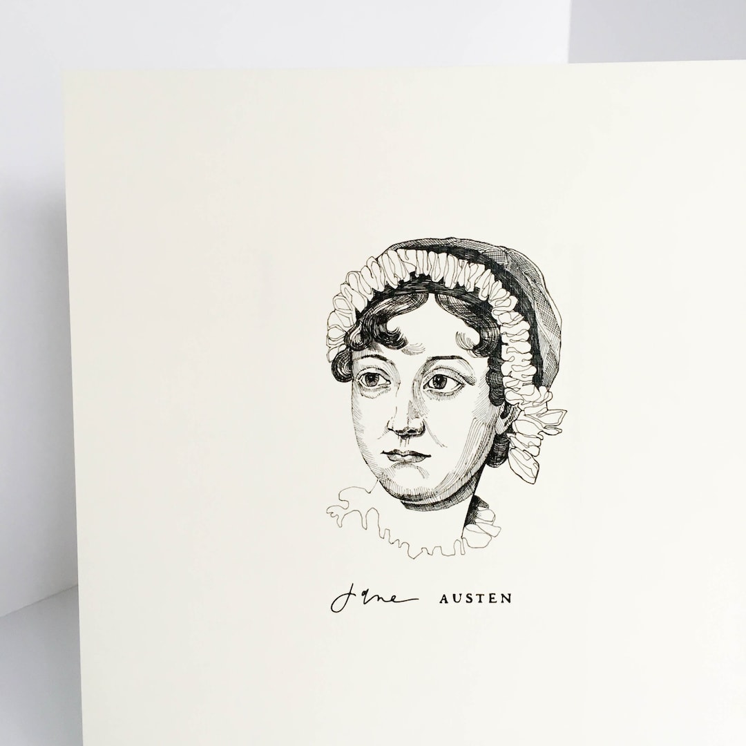 Jane Austen Print | Pen & Ink Illustration - Etsy