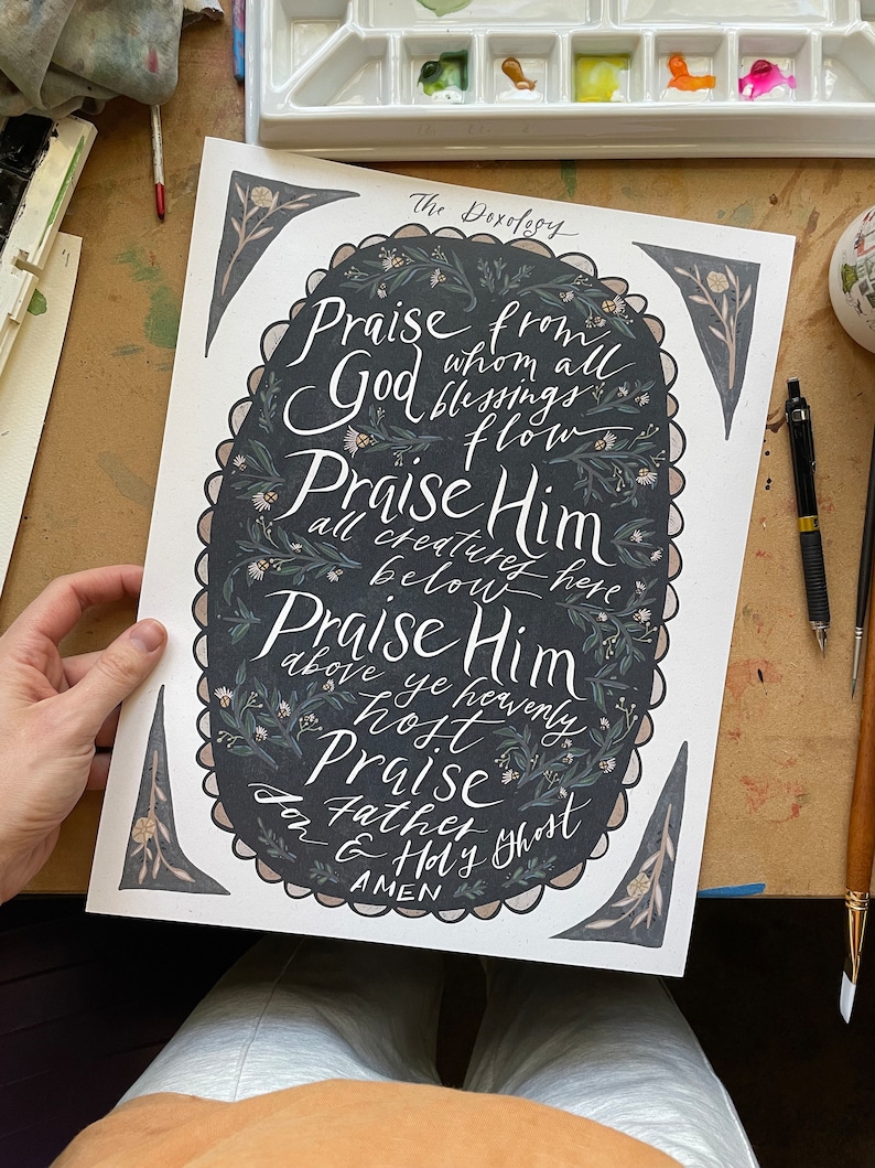 11x14 the Doxology- Illustration Poster - Etsy