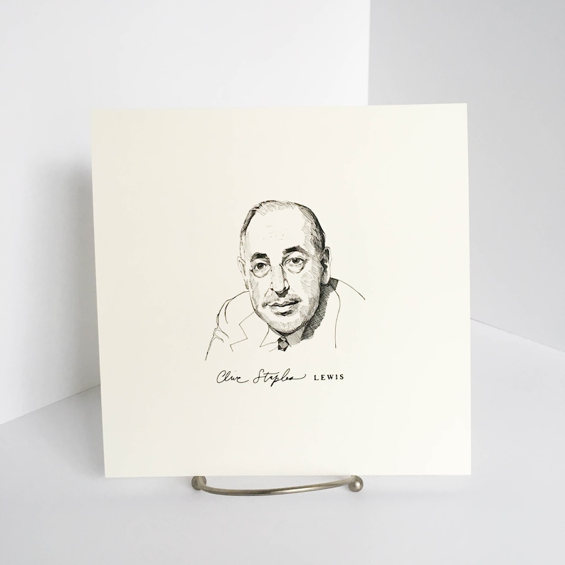 C.S. Lewis Print | Pen & Ink Illustration - Etsy