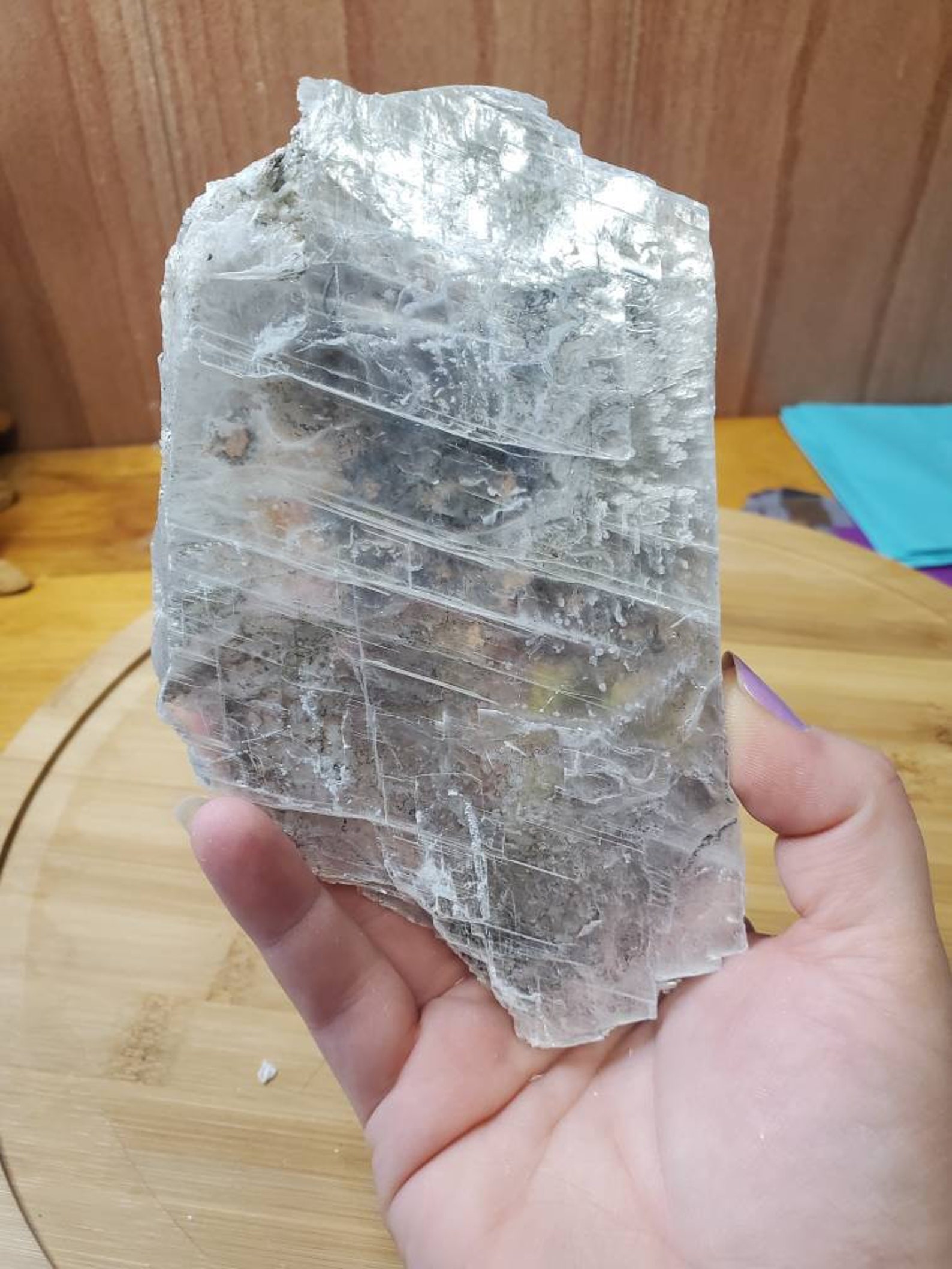Natural Selenite Chunks Raw Selenite Slabs Gypsum Satin - Etsy