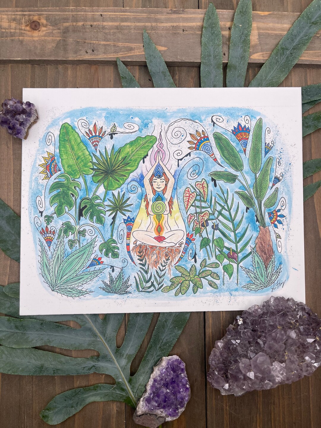 Tropical Plant Chakra Healing Art Print - Etsy