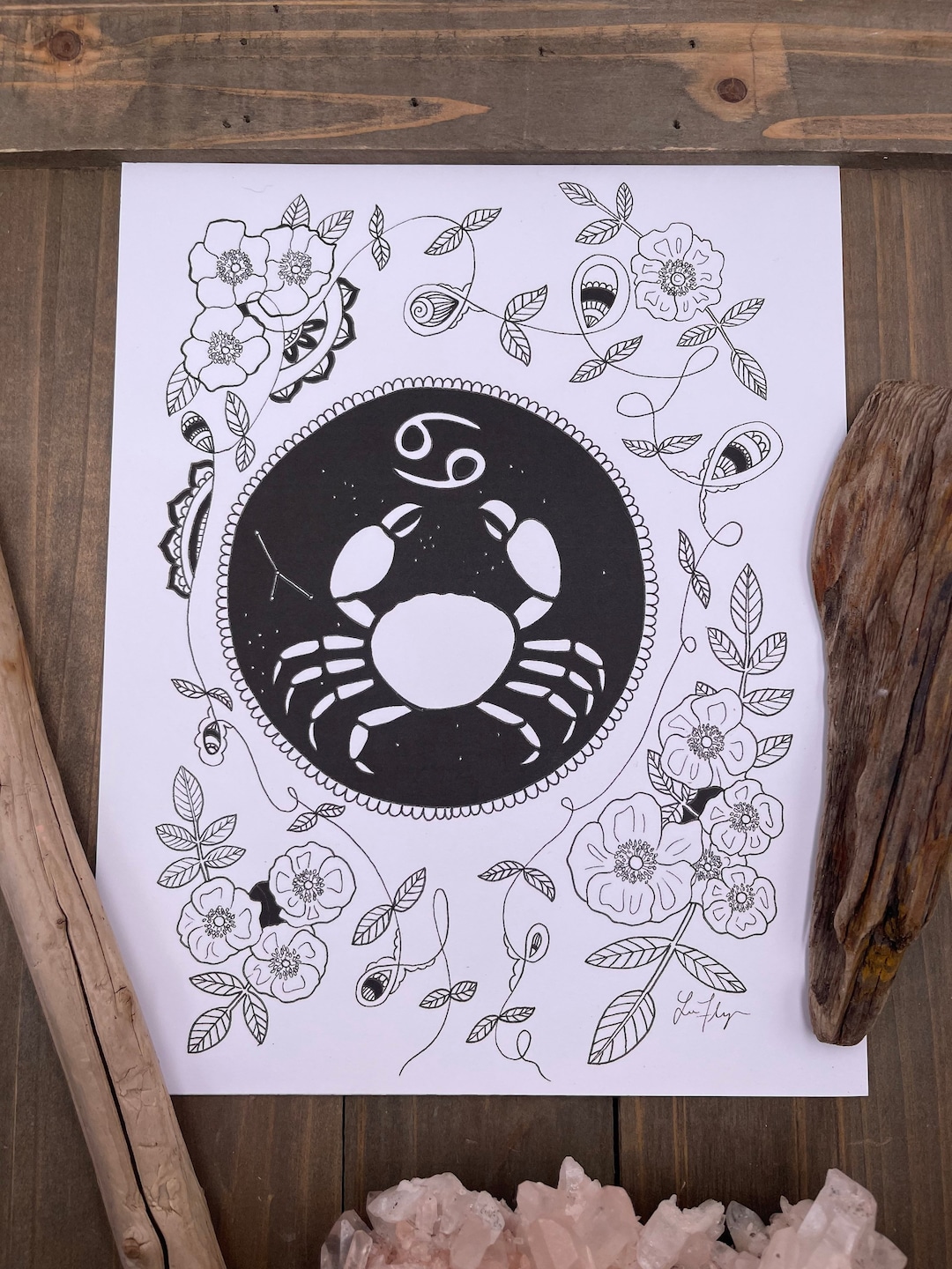 Cancer Zodiac Illustration Art Print - Etsy