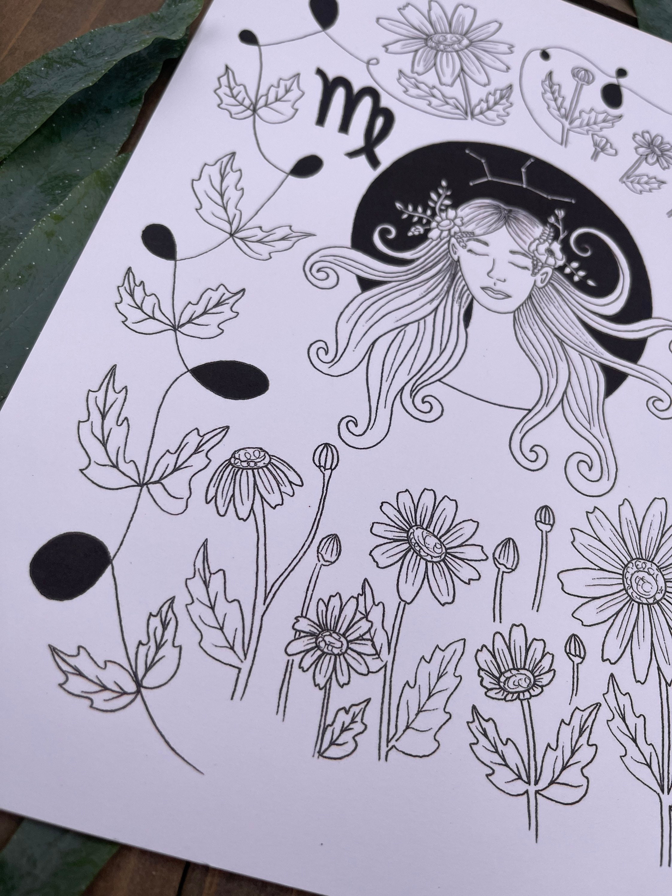 Virgo Zodiac Illustration Art Print - Etsy