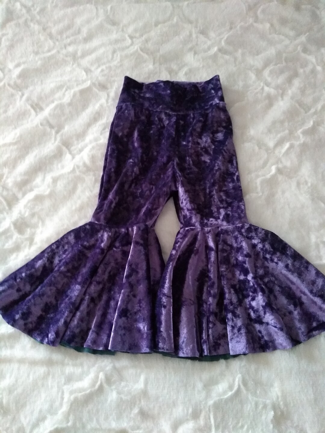 Baby Bell Bottoms/purple Velvet Bell Bottoms/girls Bell Bottoms/bell ...
