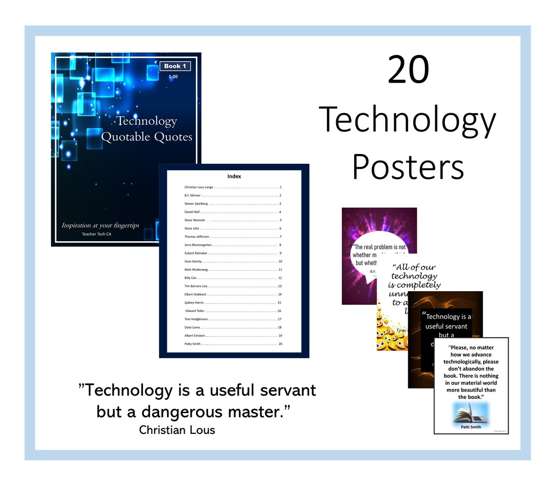 Technology Quotes Posters (20 Different Posters) - Etsy