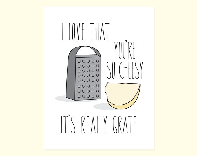 Love Humor. You're Cheesy. Funny Card. Anniversary Humor. Best Friend ...