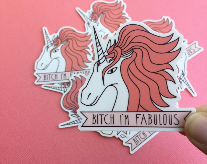 Funny Sticker. Cute Sticker. Vinyl Sticker. Trendy Sticker. Laptop ...