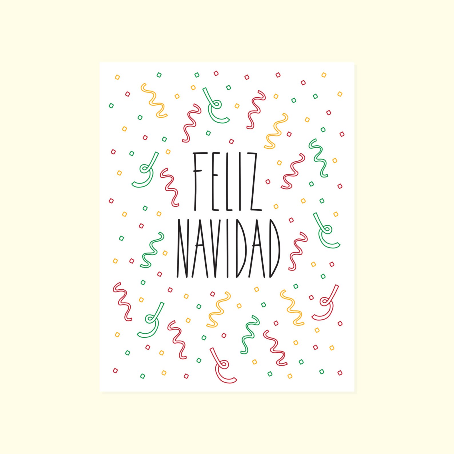 Festive Holiday Card. Felix Navidad. Merry Christmas. - Etsy
