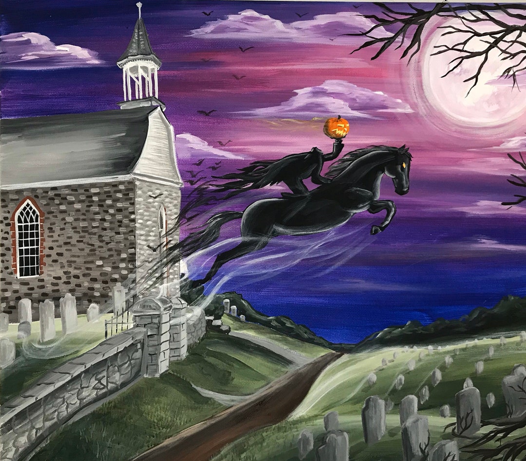 Headless Horseman OF Sleepy Hollow Painting. - Etsy