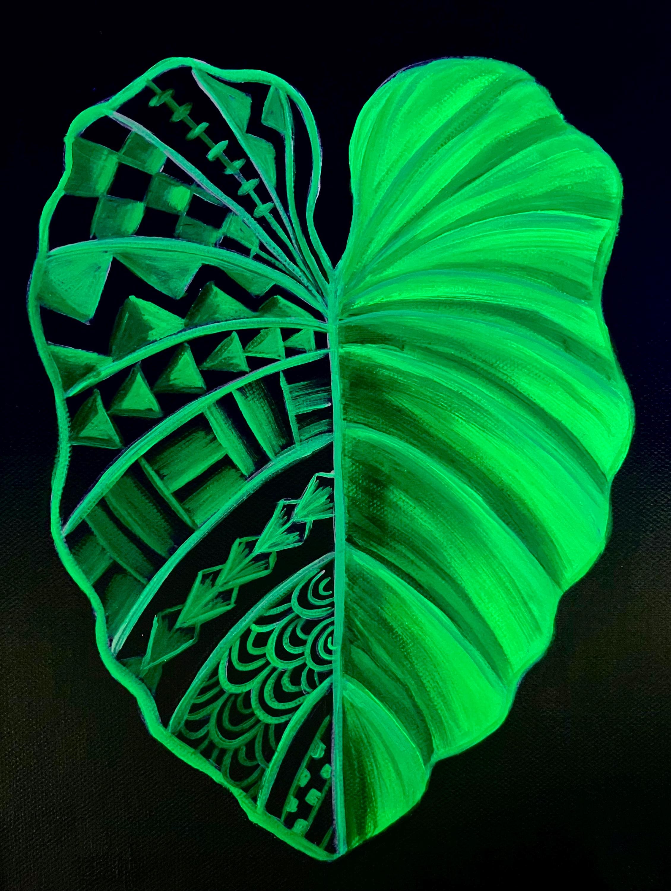 Hawaiian Taro Leaf Tribal Painting - Etsy