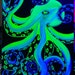 Black Light Octopus Painting - Etsy