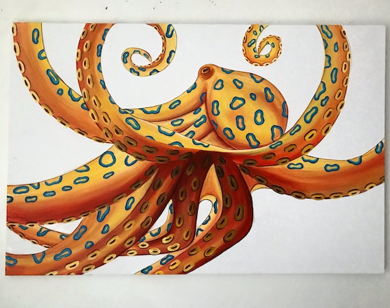 Blue Ringed Octopus Painting