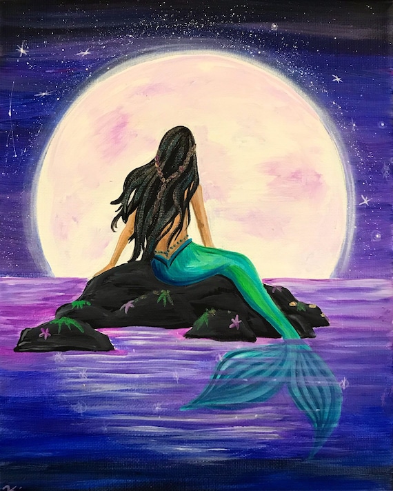 Mermaid moon | Etsy