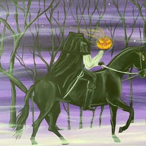Headless Horseman Painting - Etsy