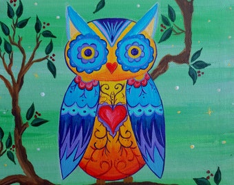 Mexican Folk Art Owl - Etsy