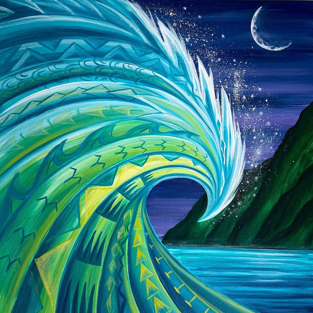 Hawaiian Nalu Tribal Polynesian Art - Etsy
