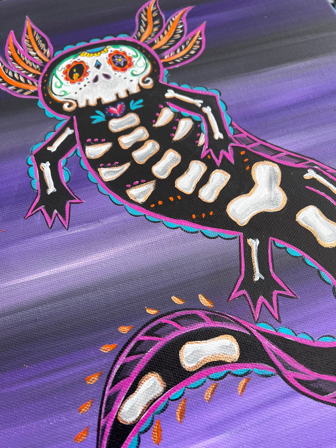 Sugar Skull Axolotl - Etsy